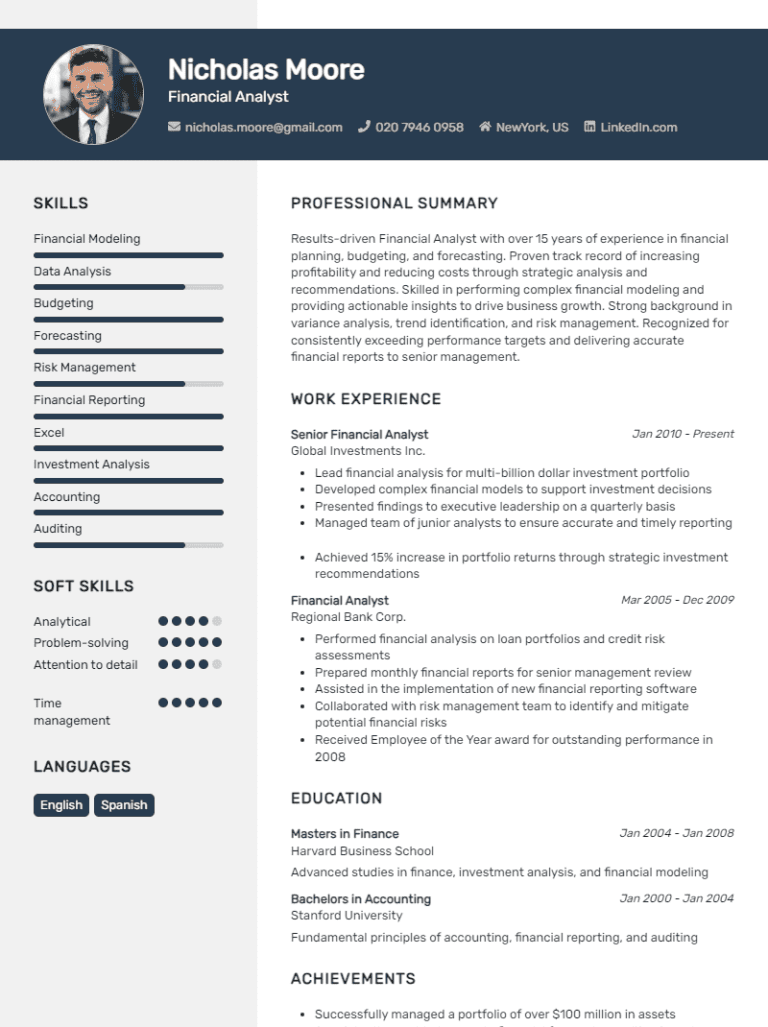 Free online CV Maker and Resume Builder with AI