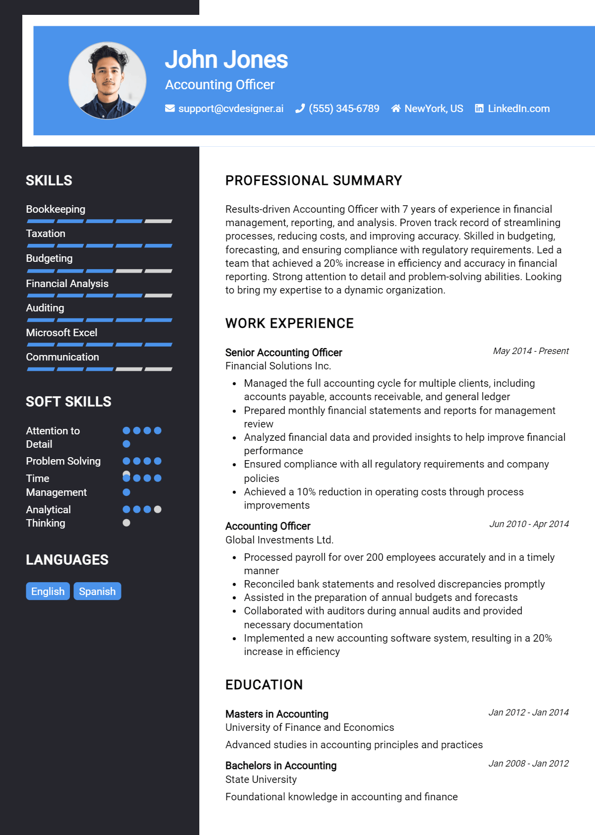 14 Accounting Officer Resume Examples And Templates For 2024
