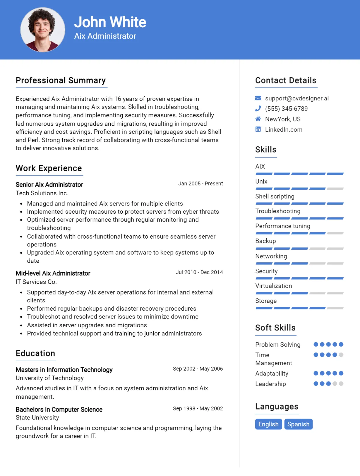 Aix Administrator CV Example For 2024: Best Tips & Templates ...