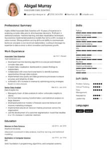 14 Data Scientist CV Examples And Templates for 2025 - CVDesigner.ai