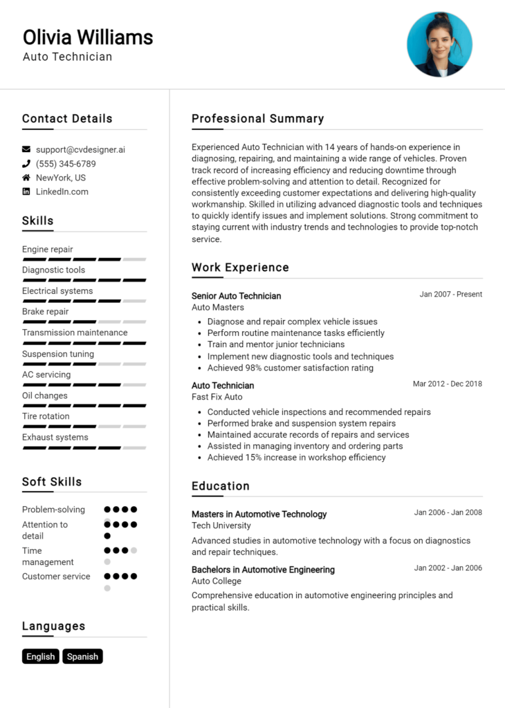 16 General Service Technician Resume Examples for 2024: Tips ...
