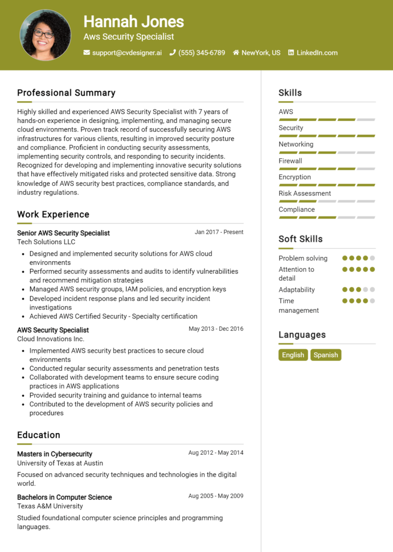 10 AWS DevOps Engineer Resume Examples for 2025: Free Templates ...