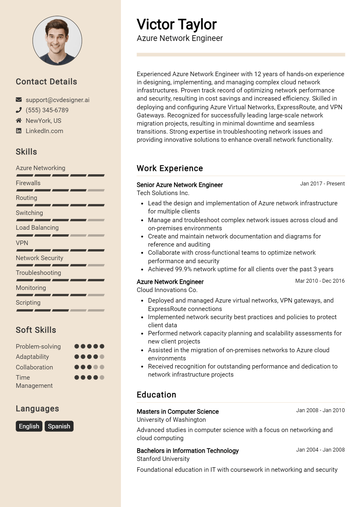10 Azure Network Engineer Resume Examples for 2025: Top CV Skills ...