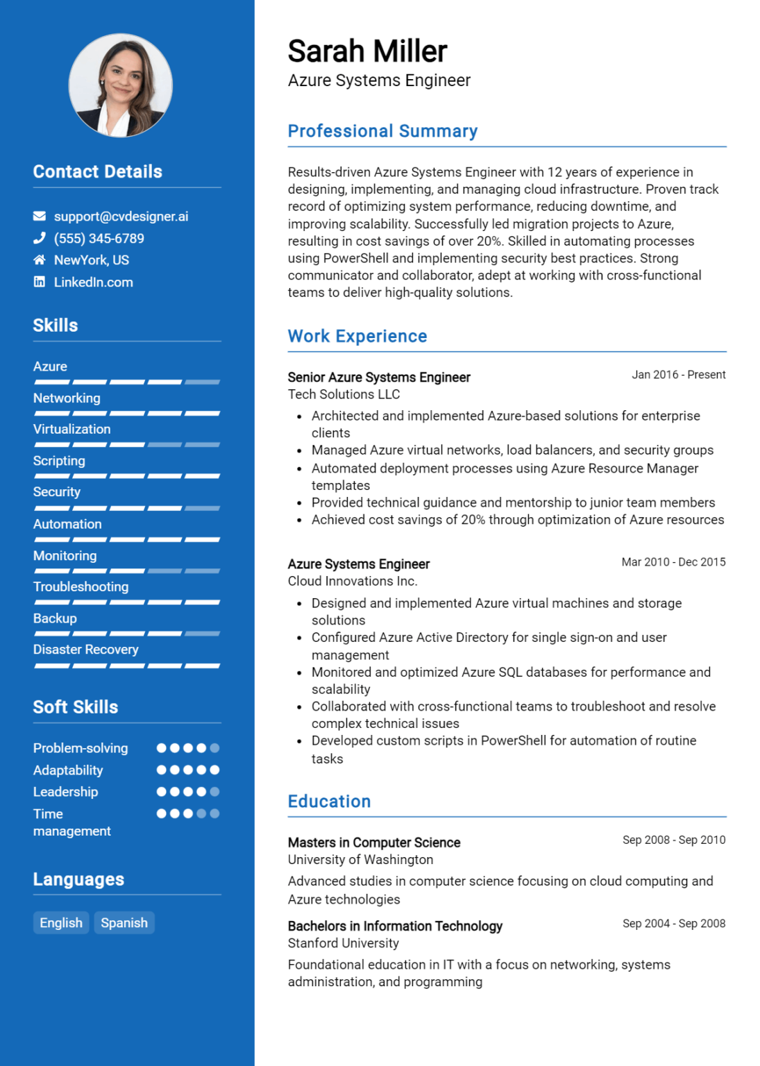 10 Azure Network Engineer Resume Examples for 2025: Top CV Skills ...