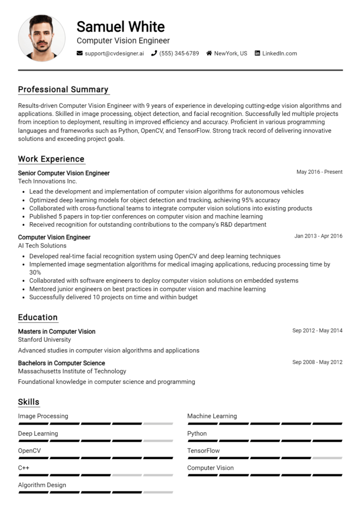 10 Natural Language Processing (NLP) Engineer Resume Examples for 2024 - CVDesigner.ai