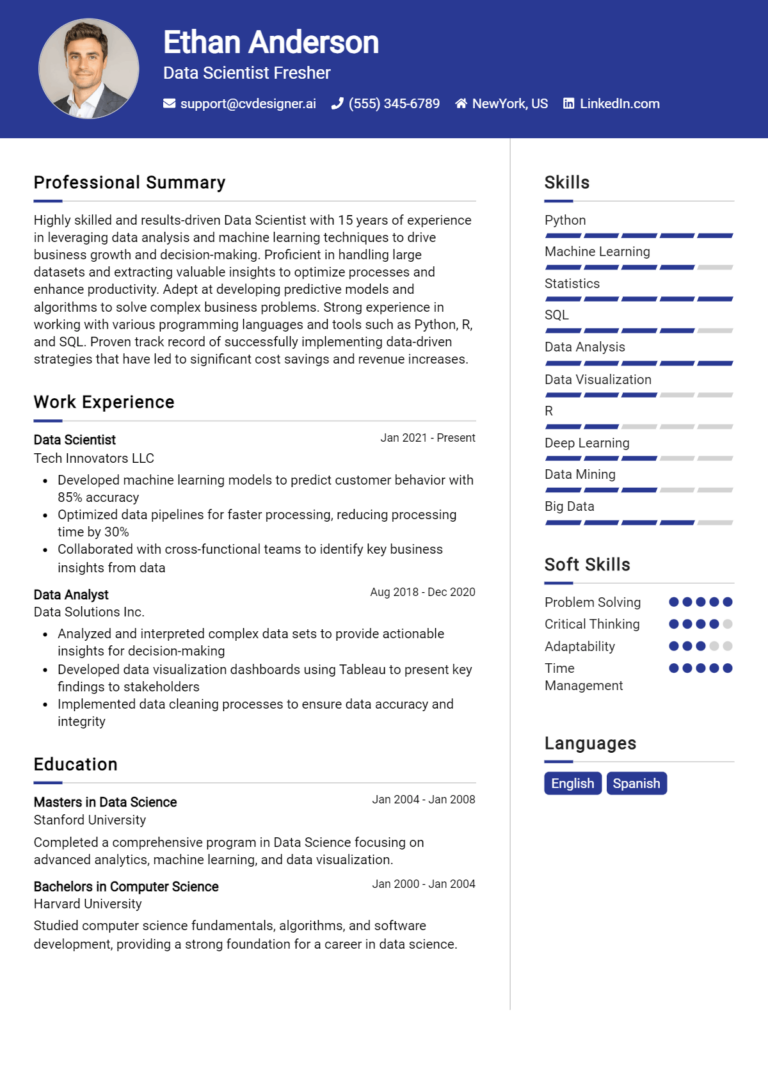14 AI Engineer CV Examples And Templates for 2024: Best Writing Guide ...