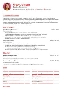 15 Database Programmer Resume Examples And Templates for 2025 ...