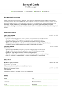 14 React JS Developer Resume Examples for 2025: Tips & Templates ...
