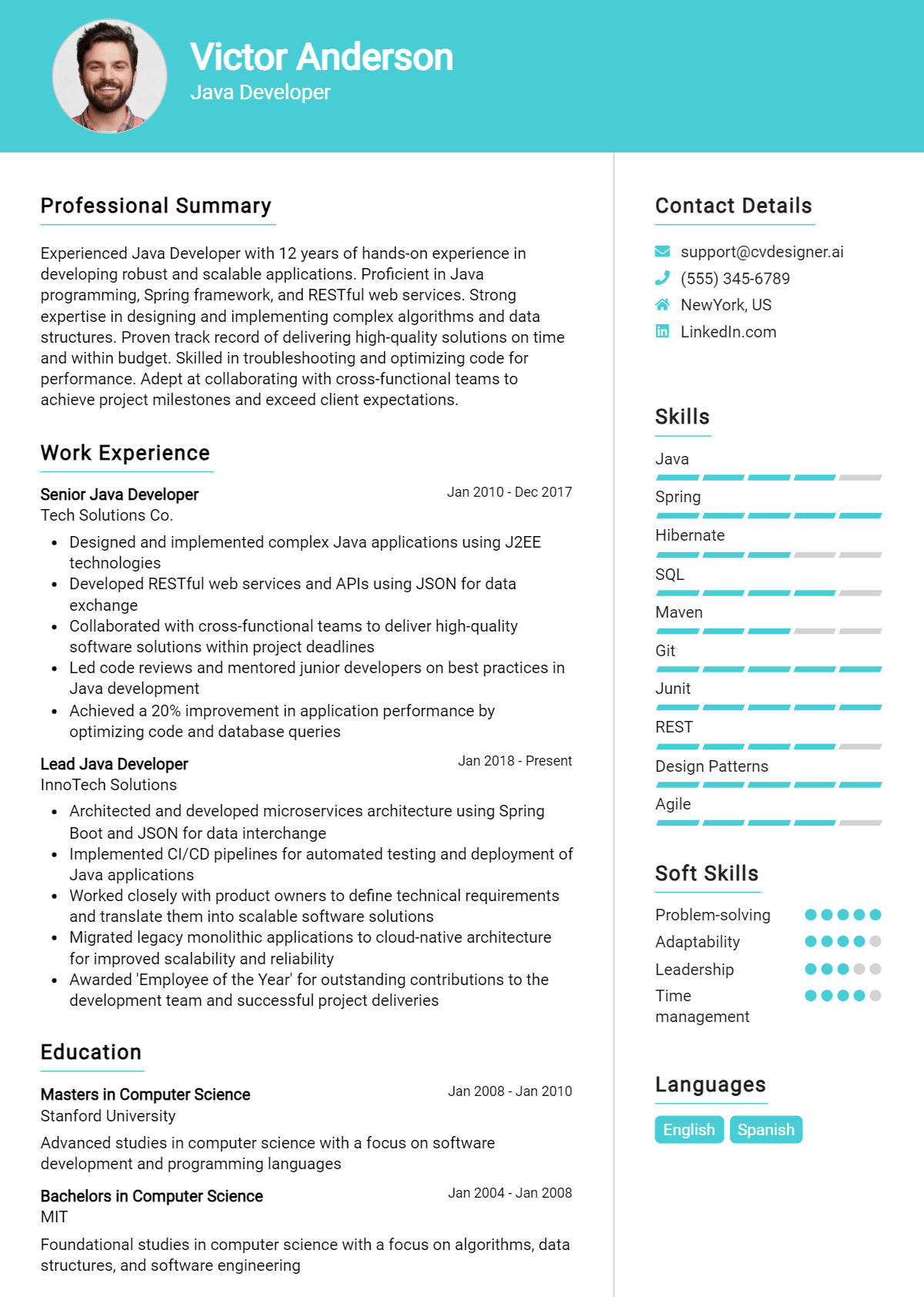 12 Java Software Engineer Resume Examples And Templates for 2024 ...