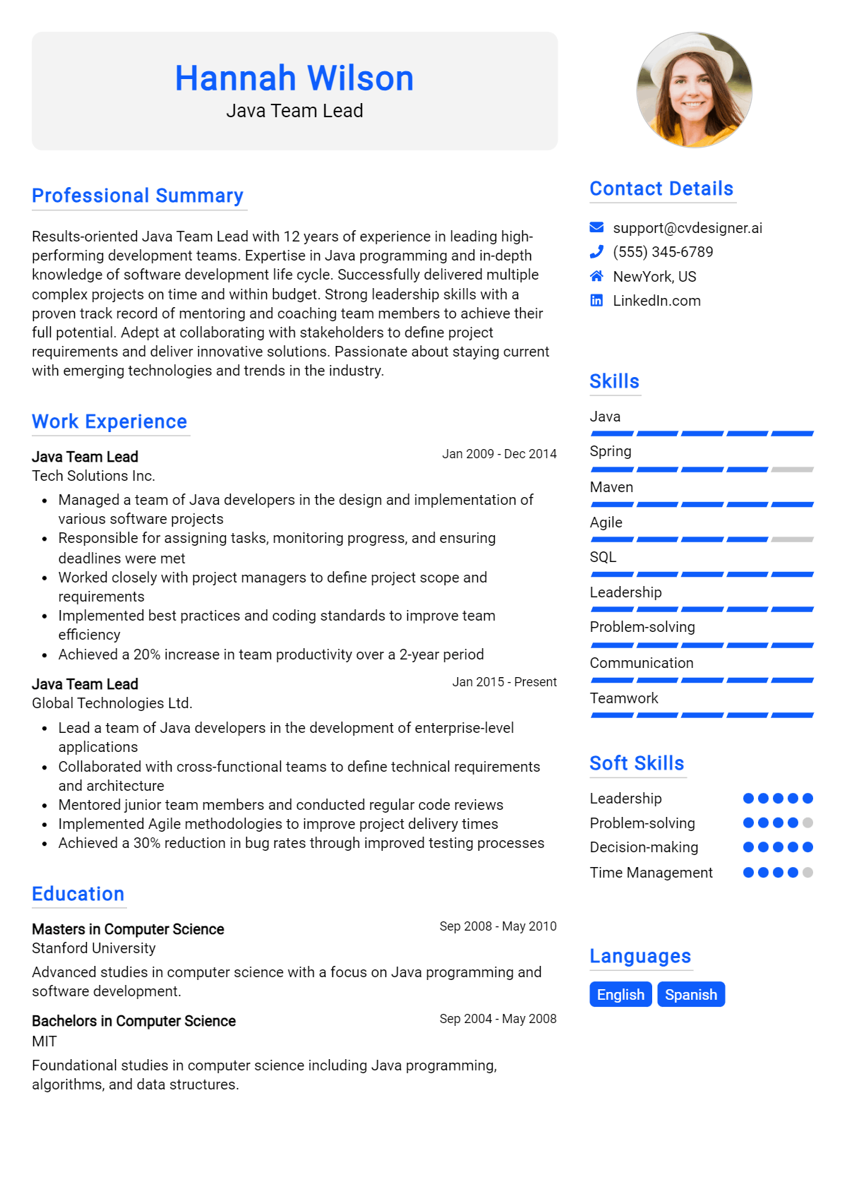 12 Java Software Engineer Resume Examples And Templates for 2024 ...