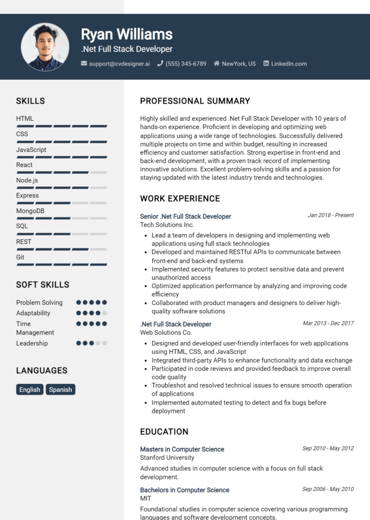 10 Java Full Stack Developer CV Examples And Templates for 2024 ... 10 Java Full Stack Developer CV Examples And Templates for 2024 ...