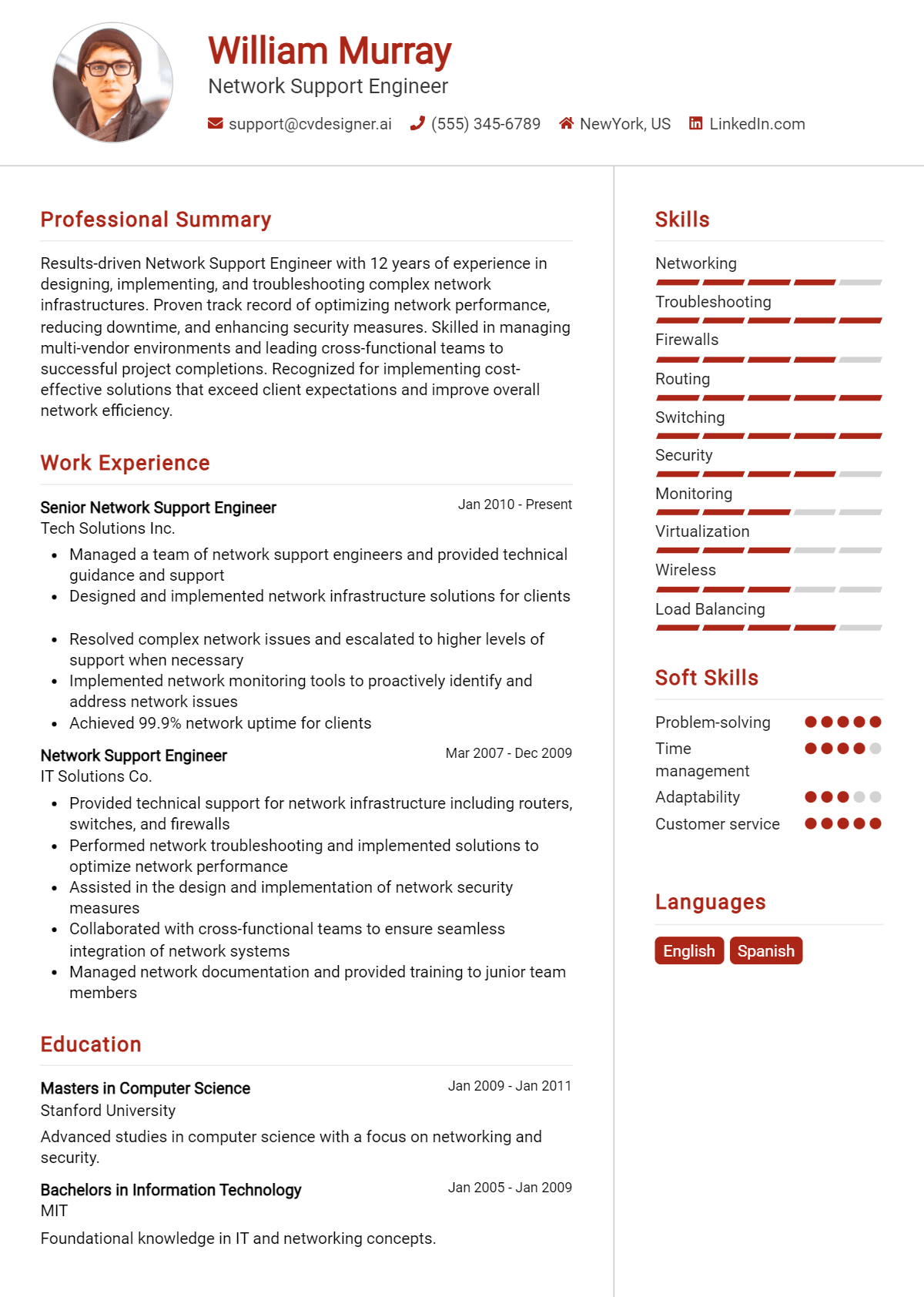 12 Support Analyst Resume Examples And Templates for 2024 - CVDesigner.ai
