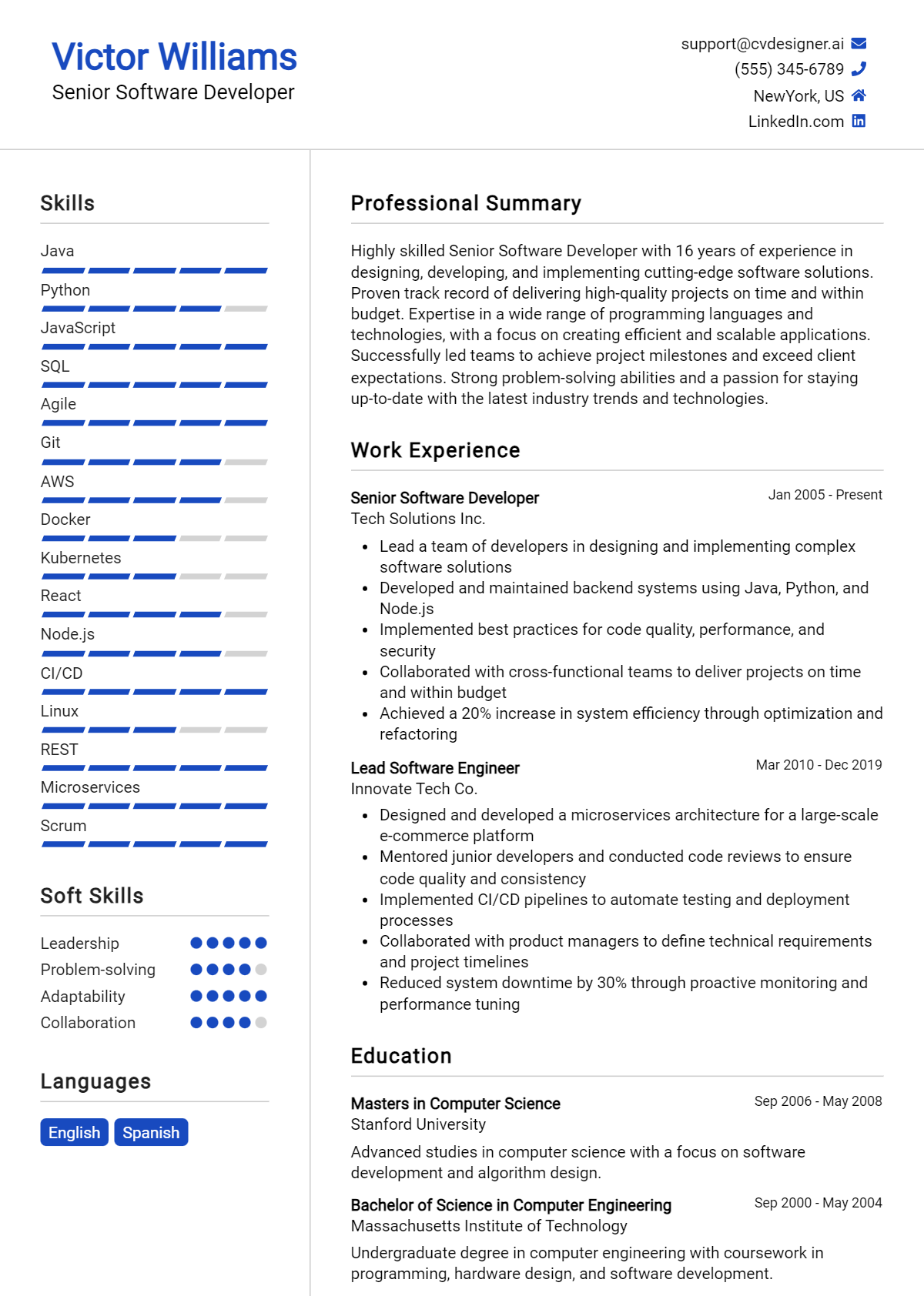 12 Java Software Engineer Resume Examples And Templates for 2024 ...