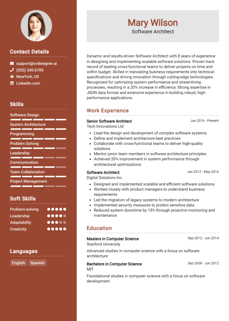 16 IT Architect Resume Examples And Templates for 2025 - CVDesigner.ai
