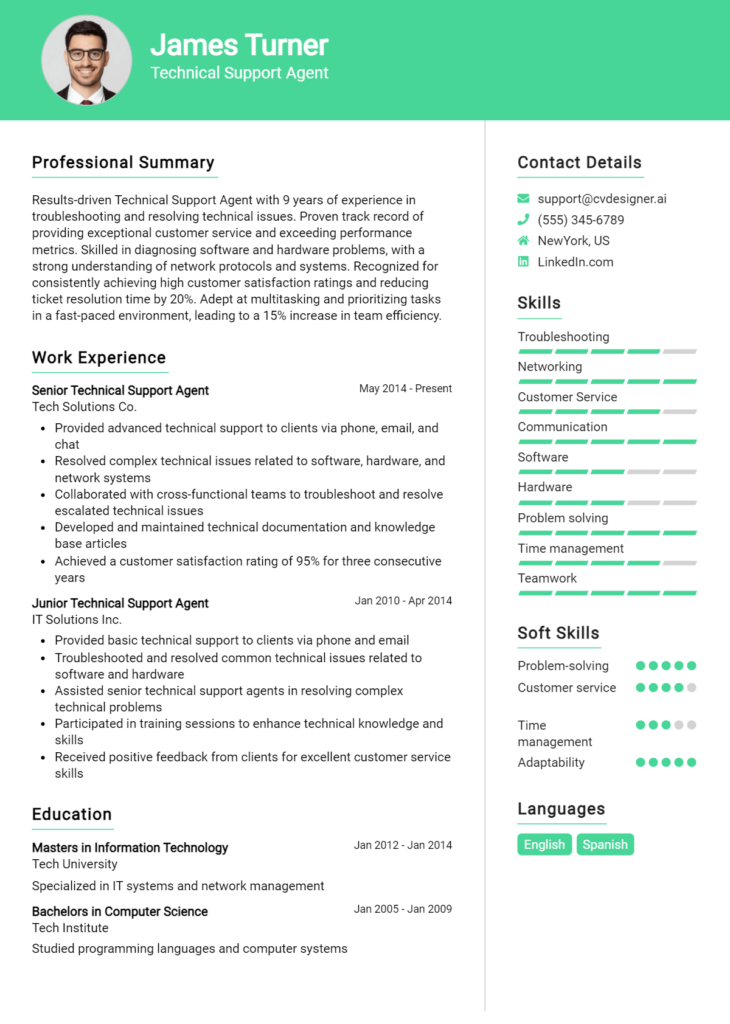 16 Technical Support Associate Resume Examples And Templates for 2025 ...