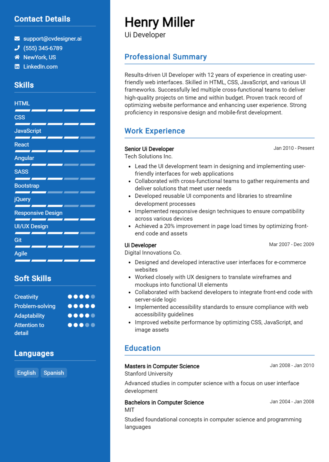 14 React JS Developer Resume Examples for 2025: Tips & Templates ...