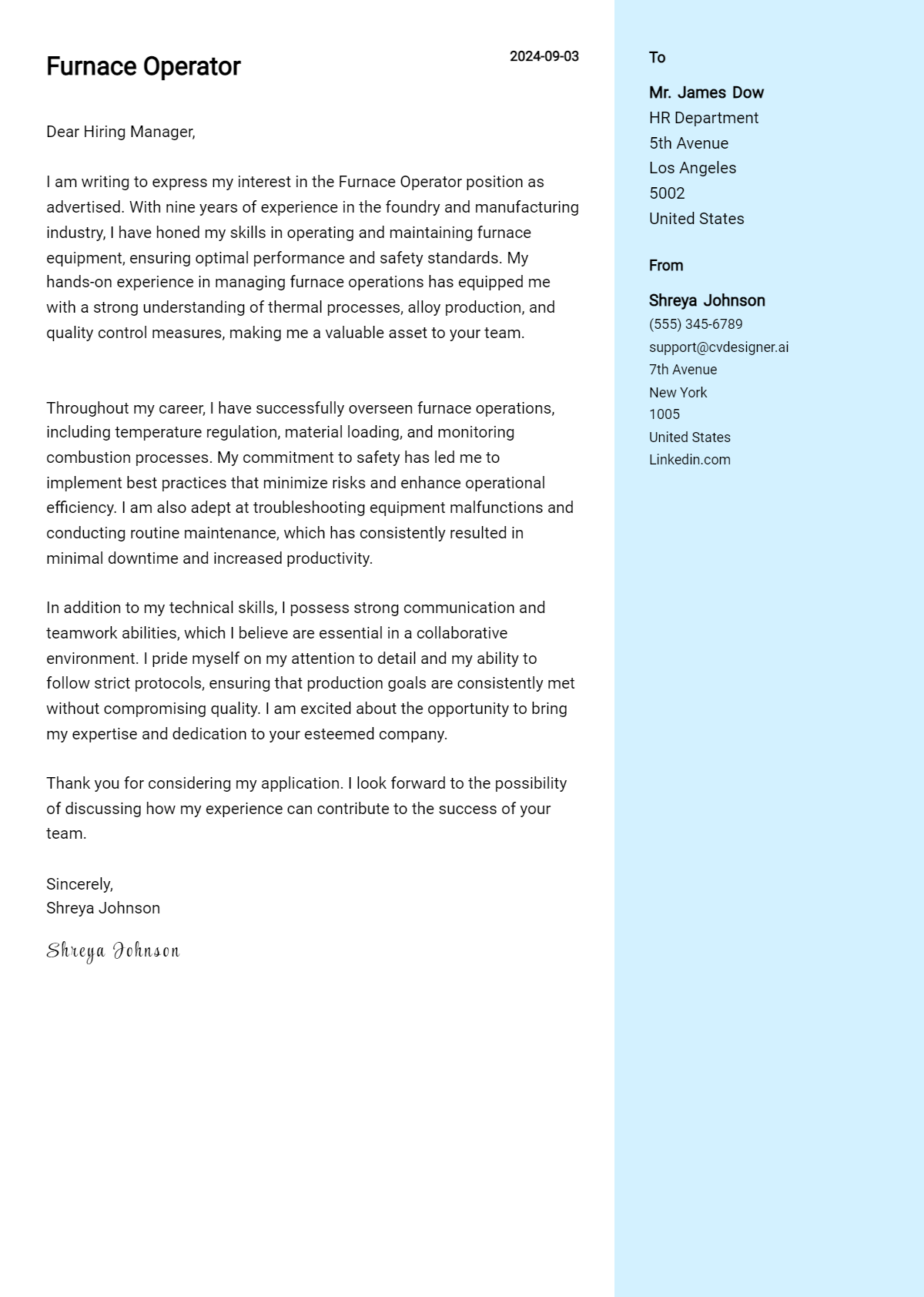 18 Machine Operator Cover Letter Examples for 2024: Tips & Templates ...