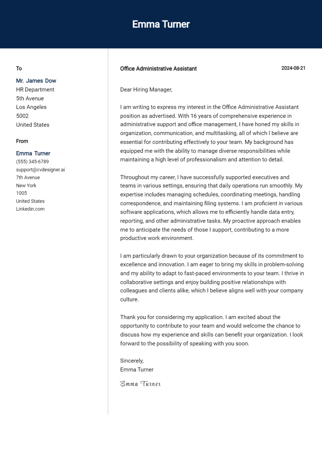 17 Administrative Assistant Cover Letter Examples for 2024: Tips ...