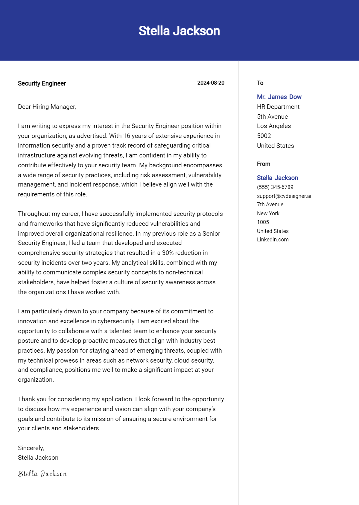 10 Security Analyst Cover Letter Example for 2025 (Free Templates ...