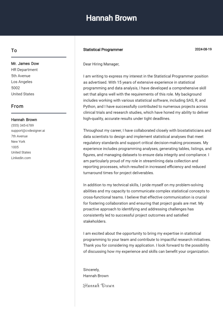 20 Program Manager Cover Letter Examples & Samples for 2024 - CVDesigner.ai
