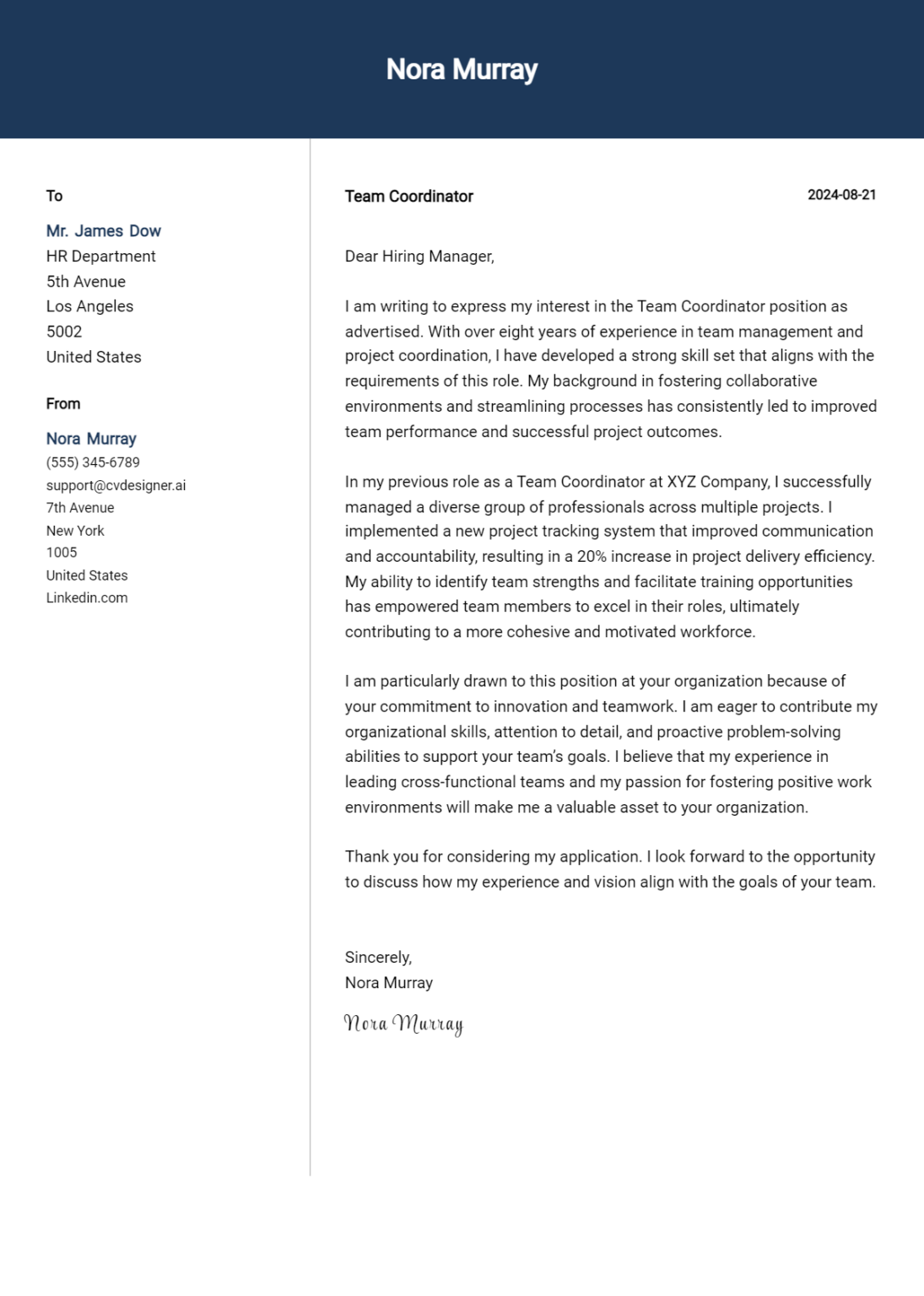 16 Project Coordinator Cover Letter Examples With Writing Tips For 2024